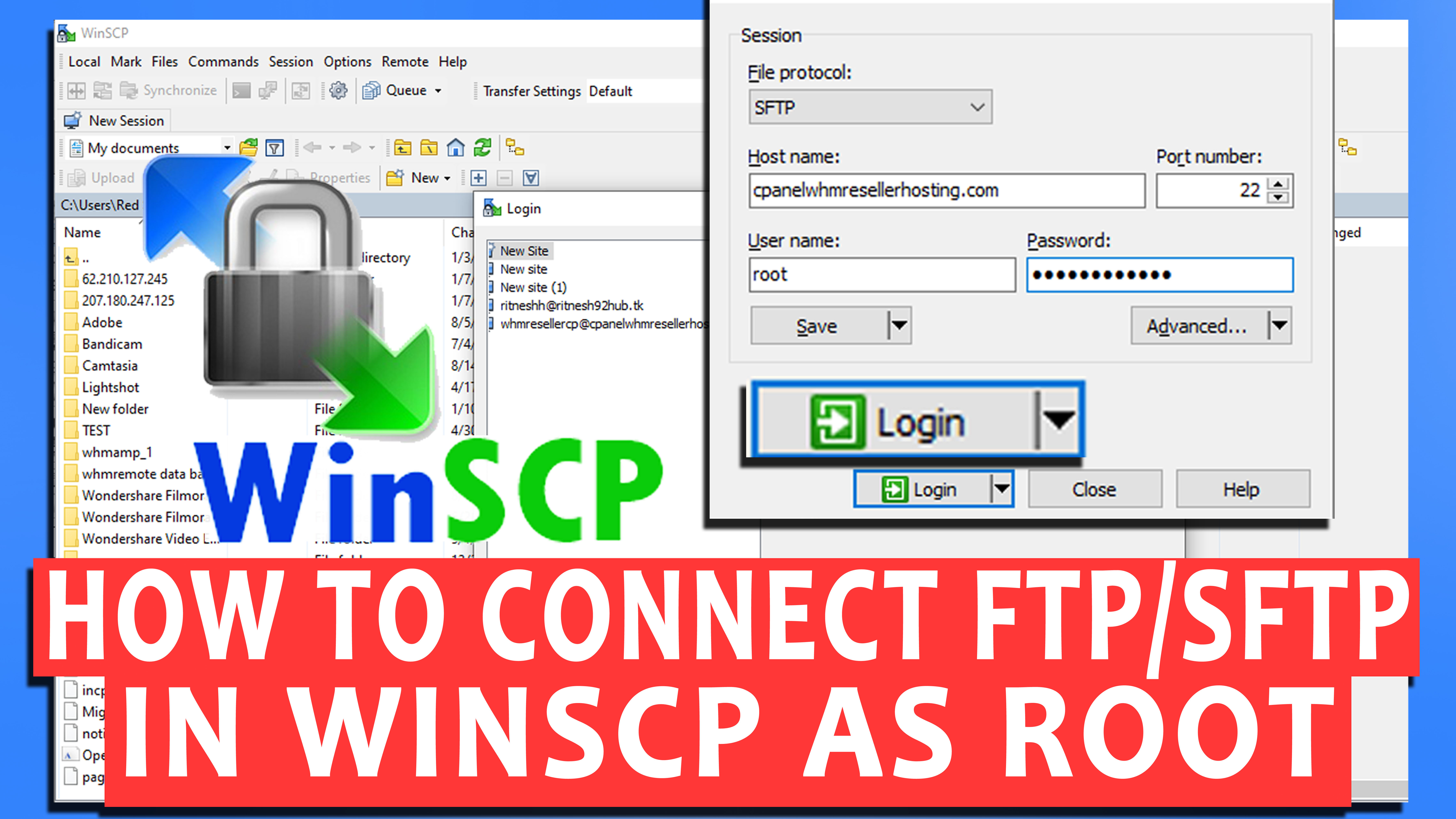 How To Connect FTP SFTP In WinSCP As Root EASY STEPS Red Server Host