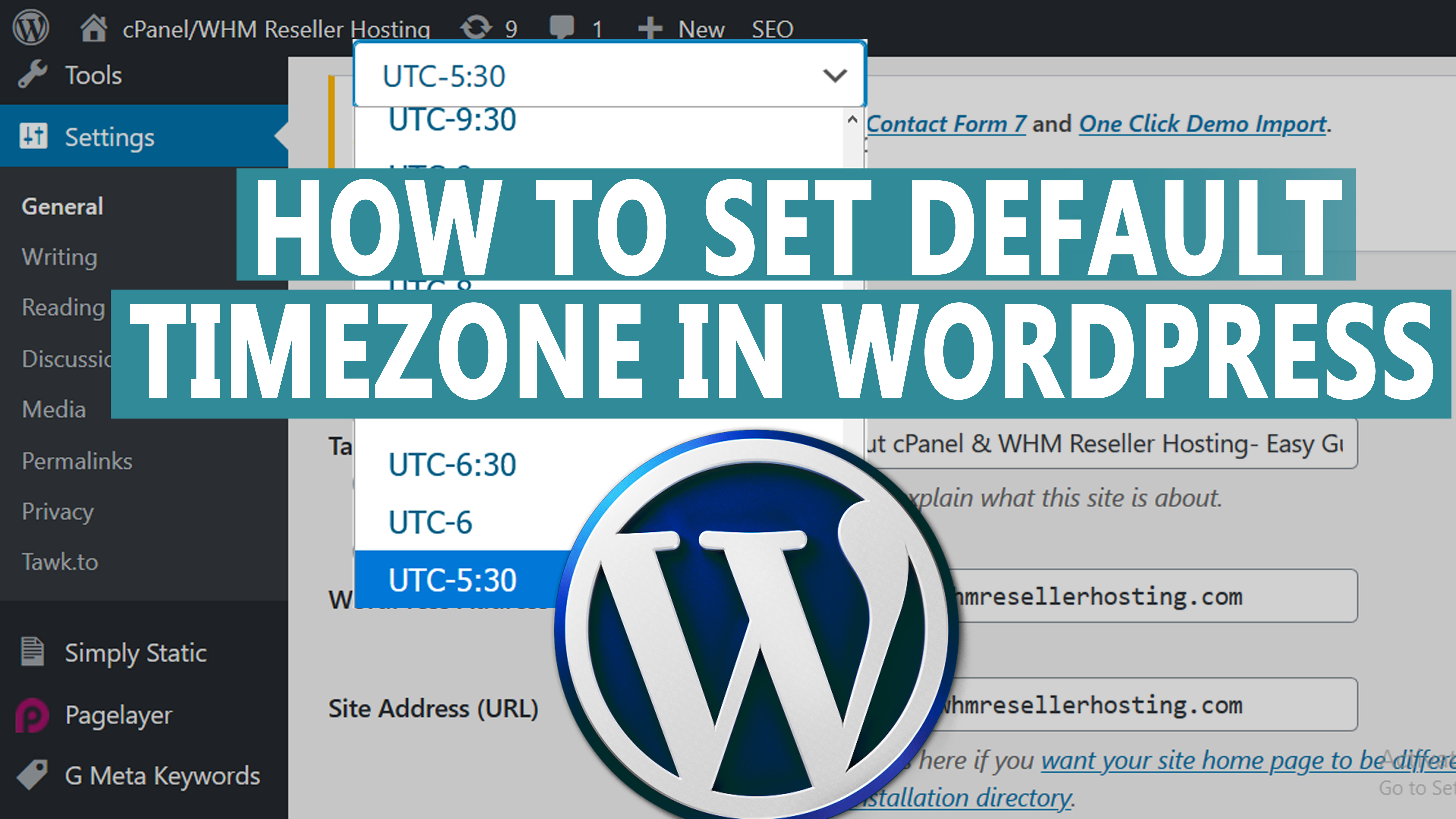 How To Set Default Timezone In WordPress STEP BY STEP Red Server 